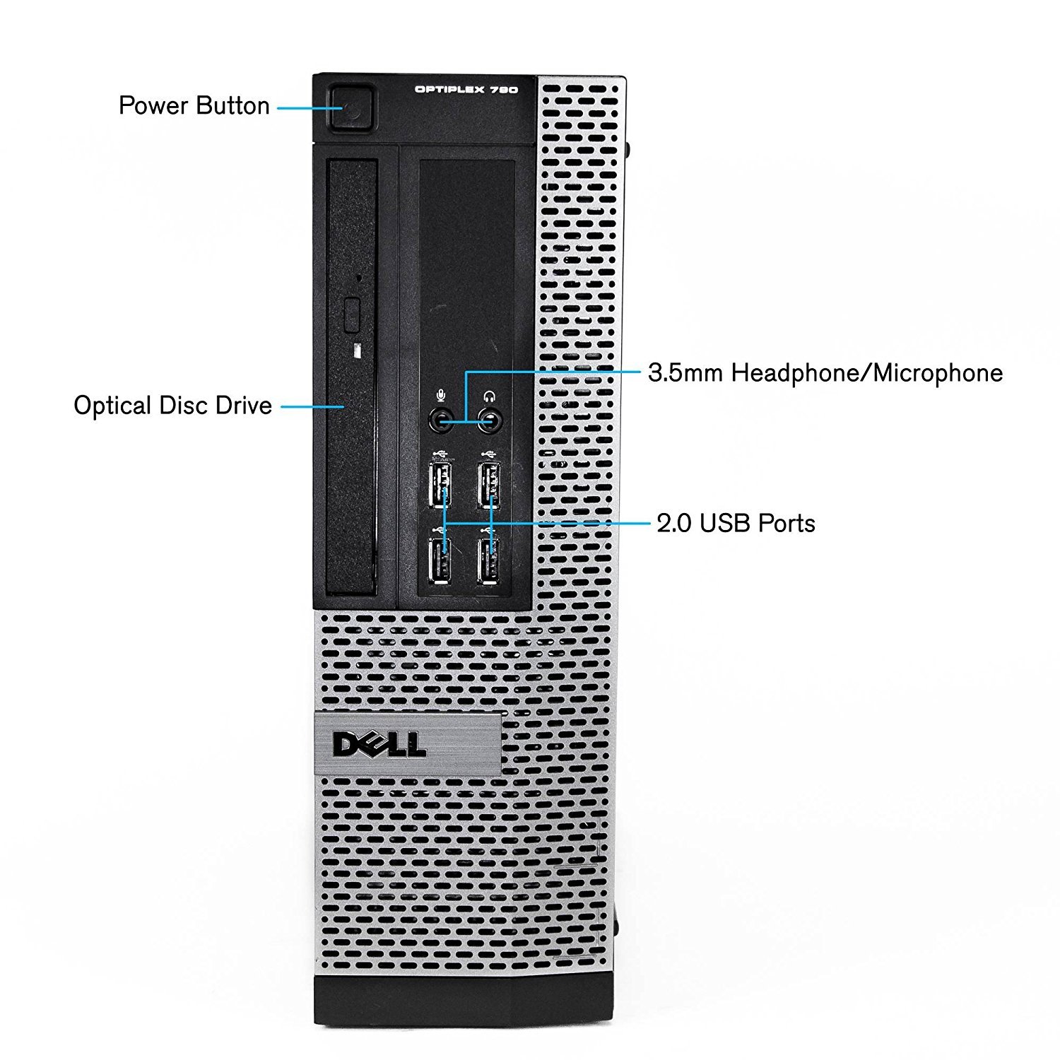 Dell Optiplex 790 SFF Computer, Intel Core i5 3.1 GHz, 4 GB RAM, 250 GB HDD, Keyboard/Mouse, WiFi, 17in LCD Monitor (Brands Vary), DVD, Windows 10 (Renewed)