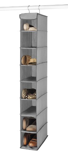 Apollo Tools Original 39 Piece General Household Tool Set in Toolbox Storage Case & Whitmor Hanging Shoe Shelves - 8 Section - Closet Organizer - Grey