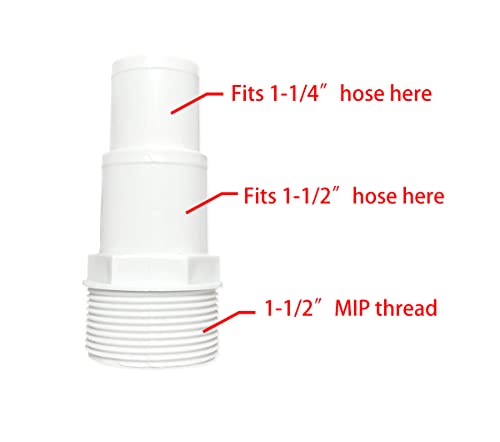 Amptyhub SPX1091Z7 SPX1091Z4 Combo Hose Adapter Replacement for Hayward Wide Mouth Skimmer and Chlorine Feeder (6 Pack)