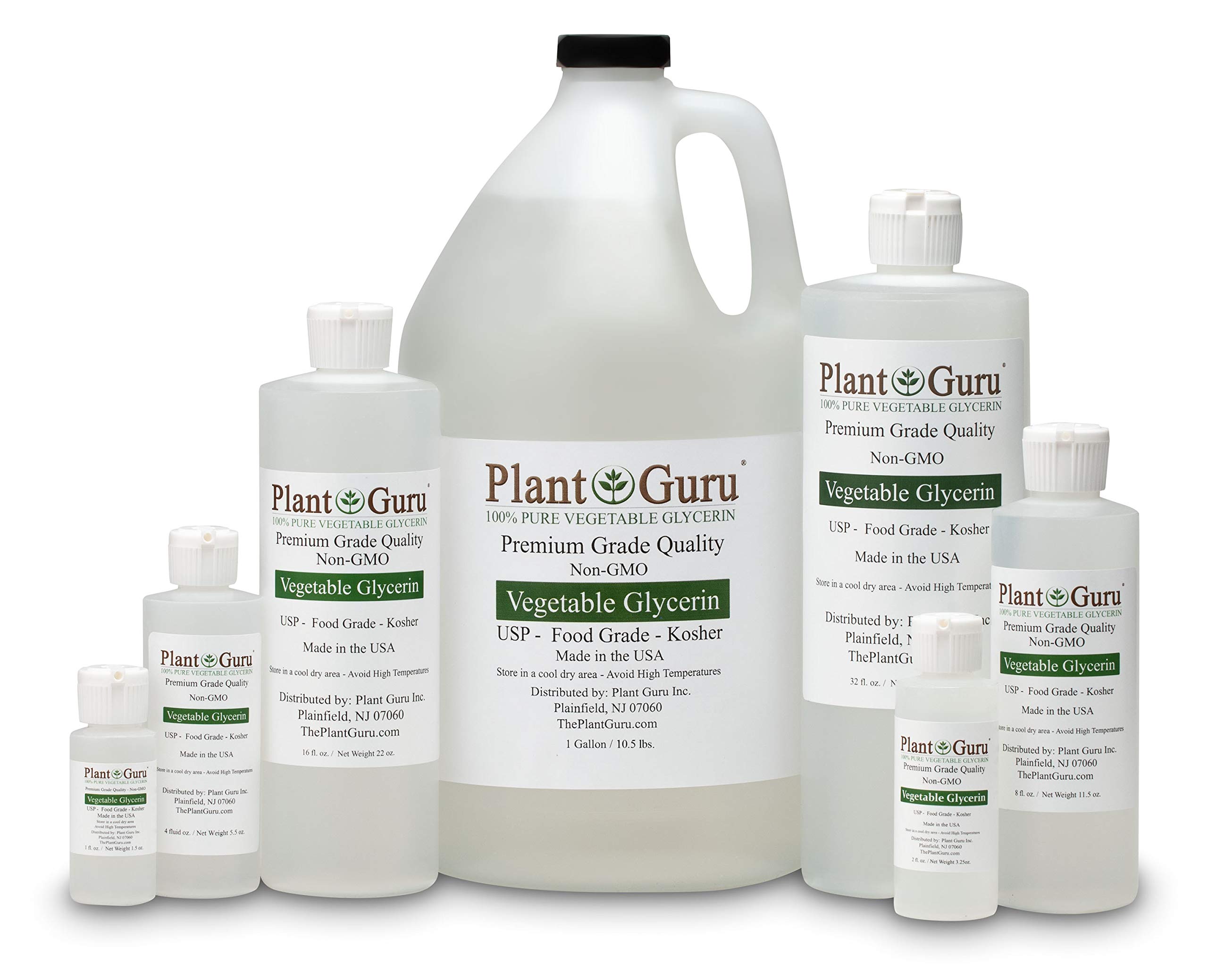 Vegetable Glycerin and Propylene Glycol 8 oz. Each Food Grade USP Kosher 99.9% Pure