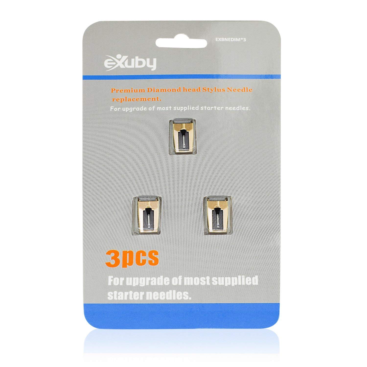 3-Pack Record Player Needle Replacement w/Diamond Tip - Compatible with Crosley, Jensen, Pyle, Detrola & More - Superior Sound - Protect Your Vinyl - 3000Hrs of Playback β Quick Install