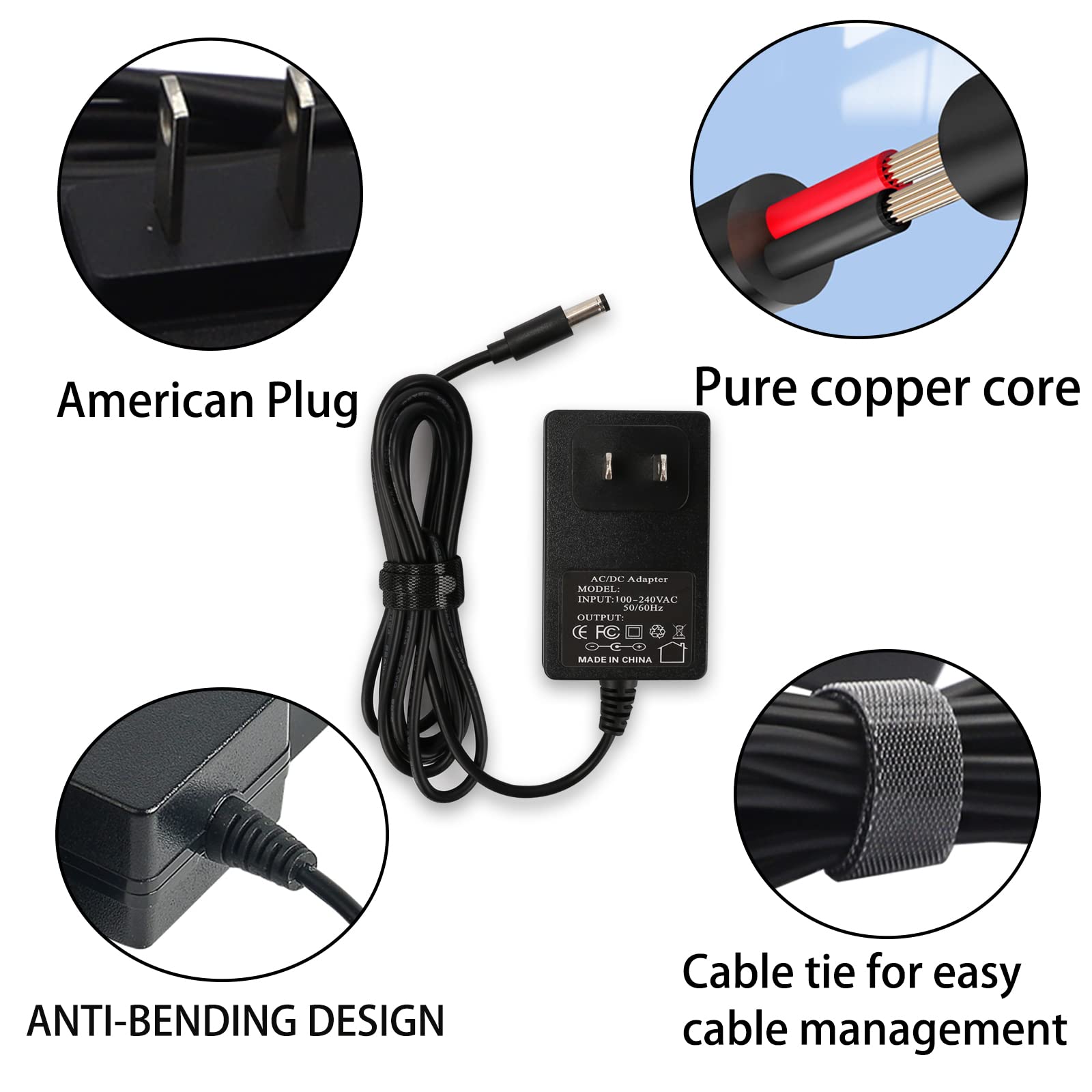 6V 1A 0.5A AC DC Power Supply Adapte
