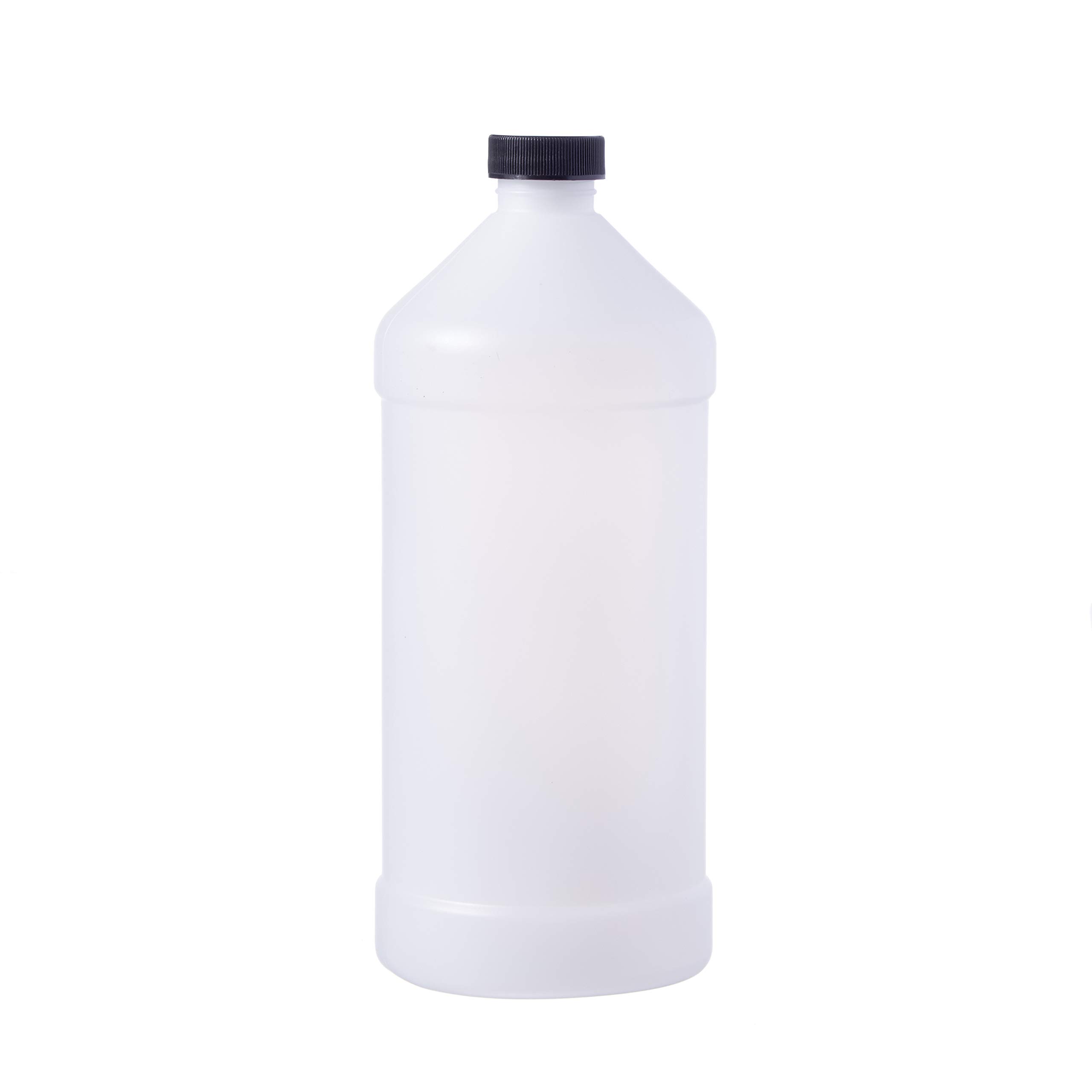 Consolidated Plastics Modern Round Bottle with Cap, HDPE, 32 oz, 12 Piece