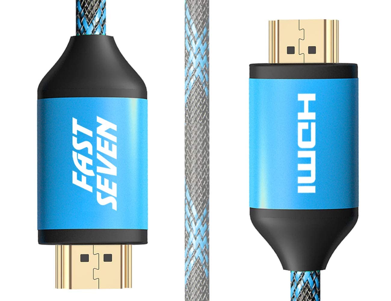 FASTSEVEN 4K HDMI Cable 3ft 2 Pack, High Speed HDMI Cable 2.0, Gold Connectors, 4K @60Hz, UHD, 2160P, 1080P, ARC, HDCP, hdmi to hdmi, for Laptop, Monitor, Projector, PS4, PS5, Xbox, Apple TV & More