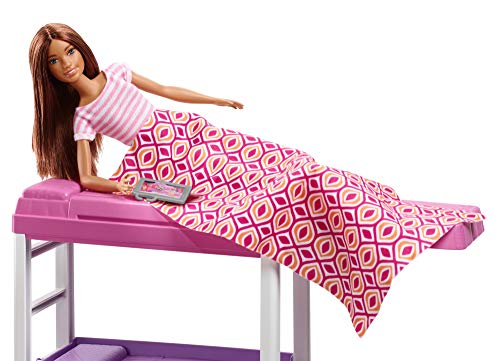 Barbie Doll and Furniture Set, Loft Bed with Transforming Bunk Beds and Desk Accessories, Gift Set for 3 to 7 Year Olds