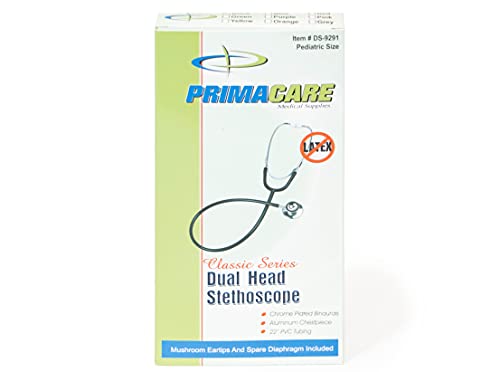 Primacare CSDS-9291-BL Pediatric Dual Head Stethoscope, Classic Series, 30 in., Blue (Pack of 100)