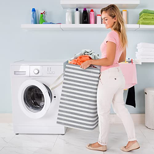 WISELIFE Laundry Hamper, 75L Large Collapsible Tall Laundry Basket with Handles, Water Resistant Freestanding Clothes Hamper, Storage Basket, Storage Bags for Clothes Toys, 24.4" (H),Grey