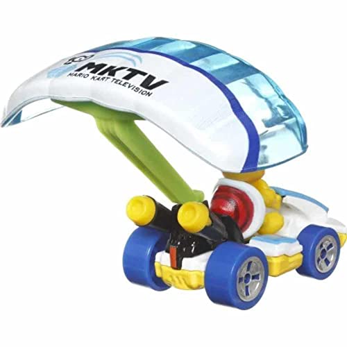 Hot Wheels Mario Kart Lakitu with Standard Kart and Parafoil Glider