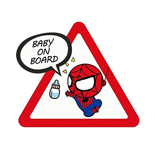 Meitinalife Little Superhero Baby on Board 5"x6" Car Stickers and Decals Reflective Kids ON Board Sticker Vinyl Baby in Car Decal for Car Styling Body Door Windshield Window Decoration (2)
