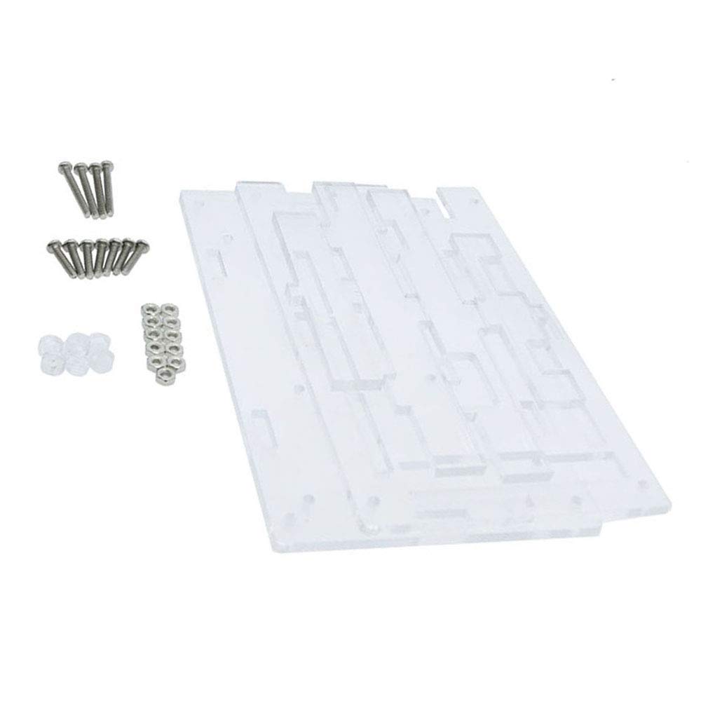 HiLetgo 5pcs Mega 2560 Enclosure Case Kits Transparent Acrylic Enclosure Case Mega 2560 Case Enclosure Box for Arduino Mega 2560 R3 Pack of 5