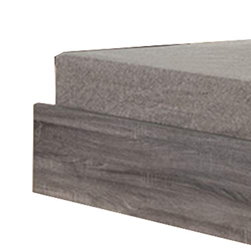 Benzara Grained Wooden Frame Twin Size Chest Bed with 3 Drawers, Distressed Gray