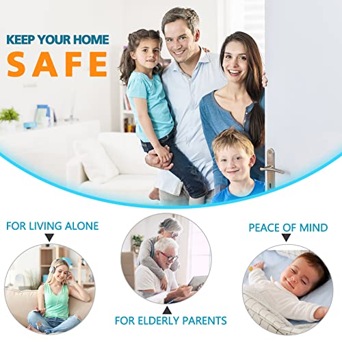 Home Security Door Lock, Upgrade Easy Open Childproof Door Reinforcement Lock with 3" Stop Withstand 800 lbs for Inward Swinging Door, Add Extra Lock to Defend Your Home Safe (Black)
