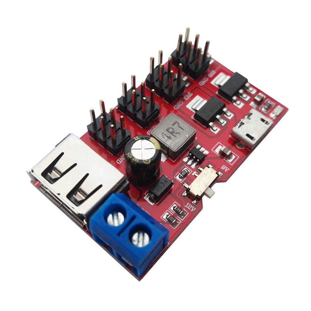 HiLetgo 2pcs Micro USB Power Breakout USB Voltage Regulator DC to DC Power Module Micro USB Power 5V to 1.8V/3.3V/5V/9V/12V