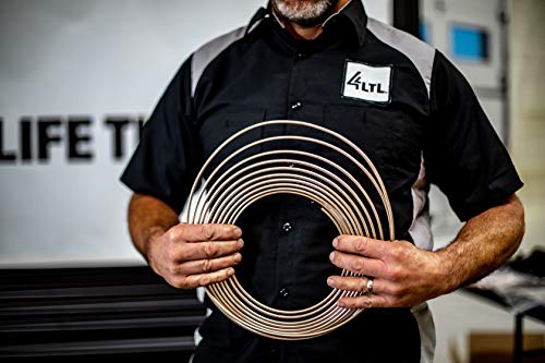 4LifetimeLines 3/16" x 25' Genuine Copper-Nickel Alloy Non-Magnetic Brake Line Replacement Tubing Coil Roll & Fitting Kit, Inverted Flare, Easy to Bend, Corrosion Resistant