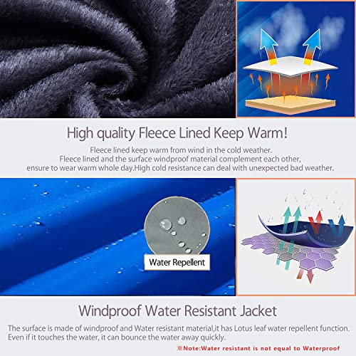 BIYLACLESEN Mens Winter Coats Soft Shell Jacket Mens Tactical Jacket Parka Jacket Men Warm Jacket Ski Coats Snowboard Jacket