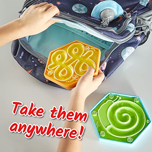 hand2mind Mindful Maze Garden Pack, Finger Labyrinth for Kids, Mindfulness for Kids, Sensory Play Therapy Toys, Calm Down Corner Supplies, Social Emotional Learning Activities (Set of 2)