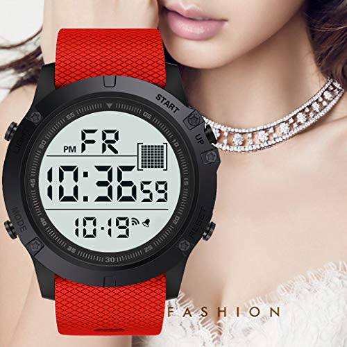 AXIBA Men's Military Multifunction Digital LED Watch Electronic Waterproof Quartz Sports Watch Black