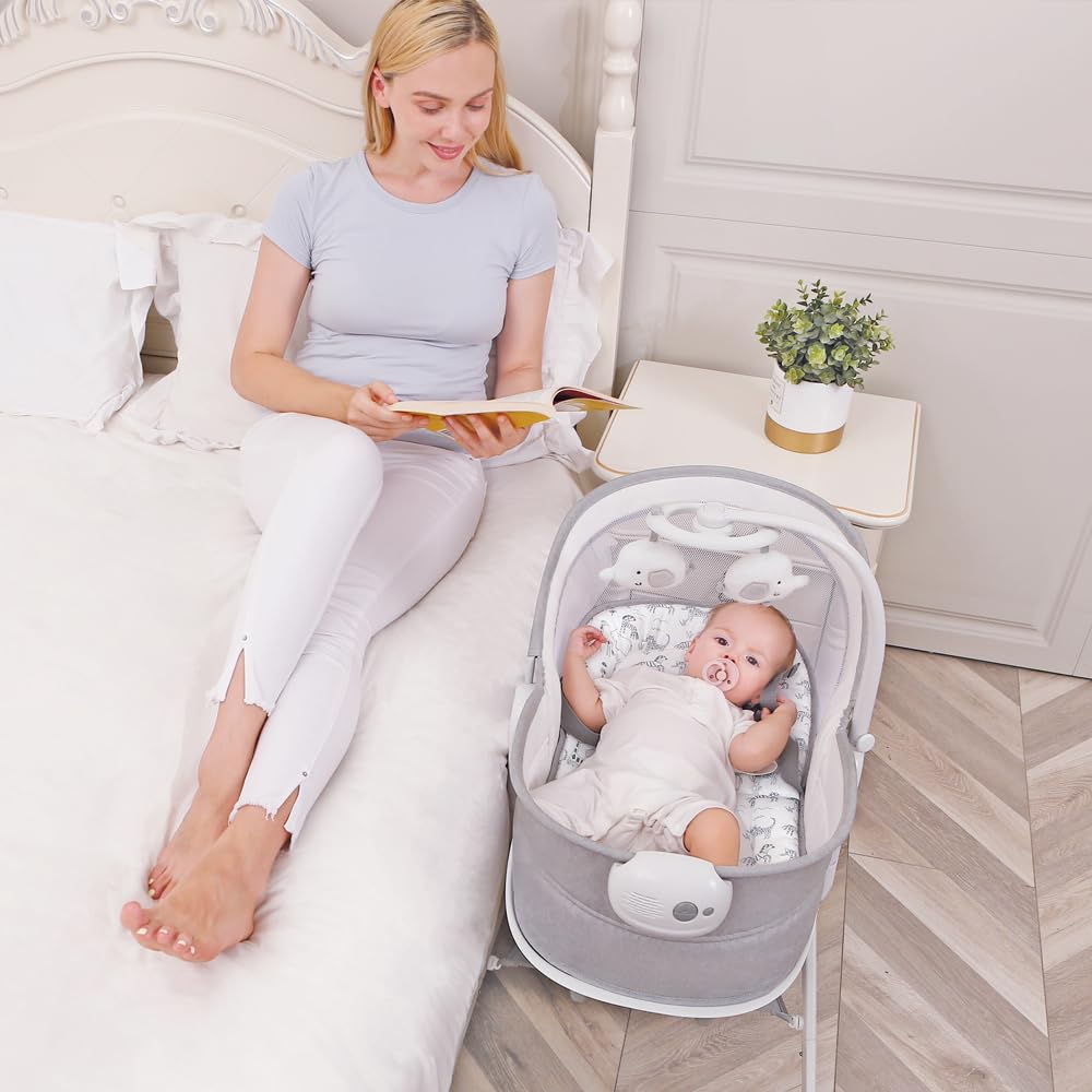 6 in 1 Baby Cradle,Soothing Vibration Suitable for Baby,Baby bassinets