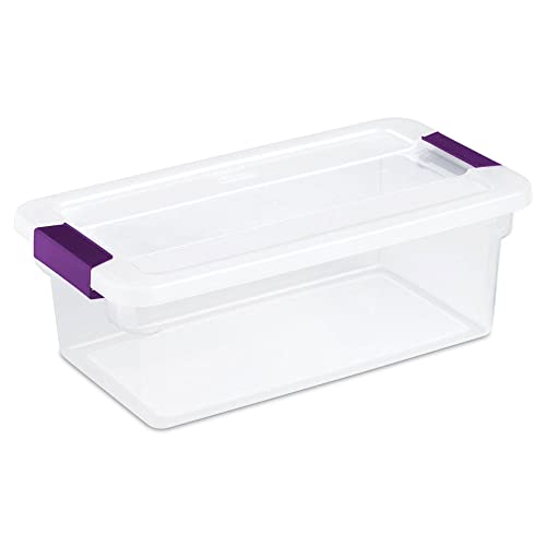 Sterilite 27 Quart Plastic Clear Storage Container Tote, 6 Pack, and 6 Quart Plastic Clear Storage Container Tote, 12 Pack for Home Organization