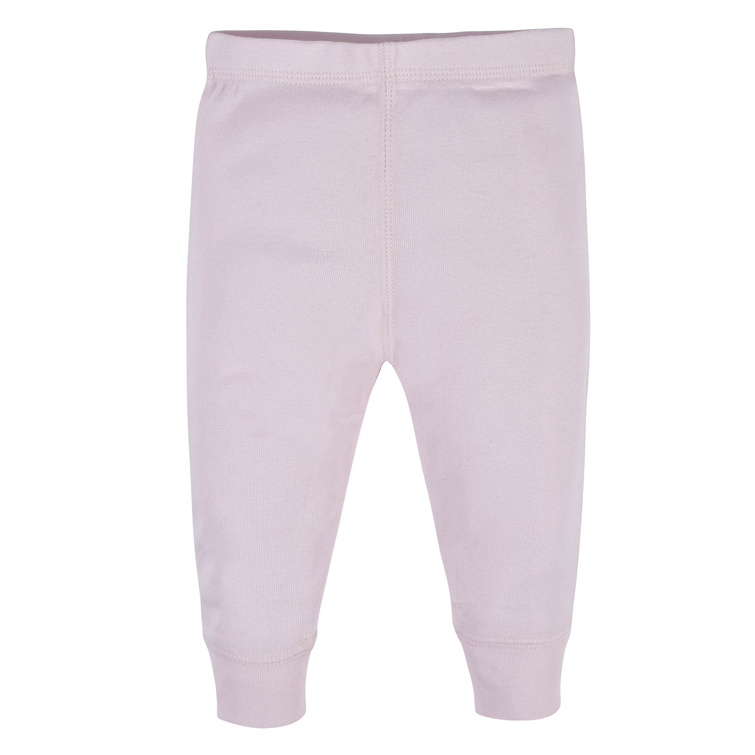 Gerber Baby Girls Multi-Pack Active Pants Set, pink/black/gray, 0-3 Months