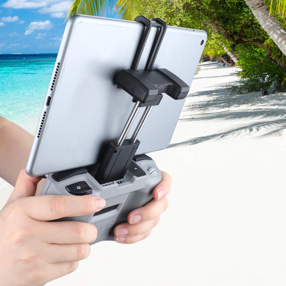 RCGEEK Tablet Clip Mount Holder Extender Kit Compatible with Air 3 / Mini 3 Pro/Mini 2 / Mavic 3 / Air 2 / Air 2S Drone Controllers Removeable Extended Stand Accessory