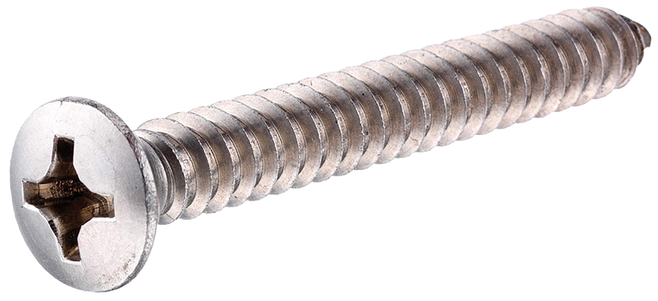 Hillman 2948 8 x 1-1/2-Inch Stainless Steel Oval Head Phillips Sheet Metal Screw, 15-Pack
