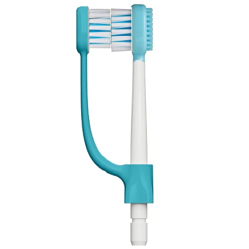 Water Flossing Dual-Head Toothbrush Tip, Tooth Shower Replacement Toothbrush Heads and Other Water Flossing Accessories, Oral Irrigator for Teeth with or Without Braces, Flossing Toothbrush (Blue)