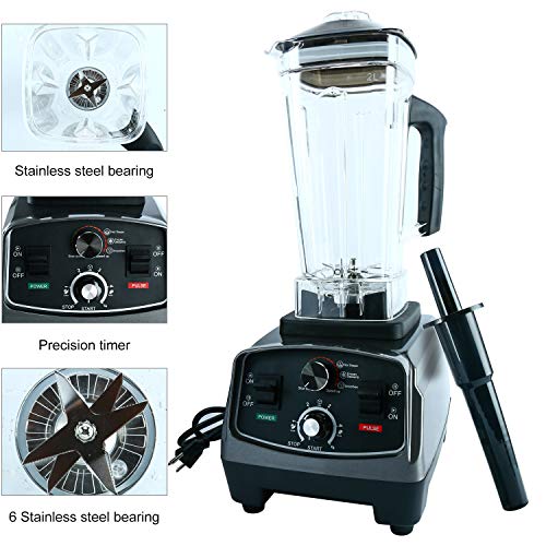 Homend 1400 Watt Commercial Blender, Professional Kitchen Juicer Blenders for Drinks and Smoothies with 67oz BPA-Free Pitcher,Commercial Heavy Duty Blender Food Processor Combo for Soups,Nuts & Batter