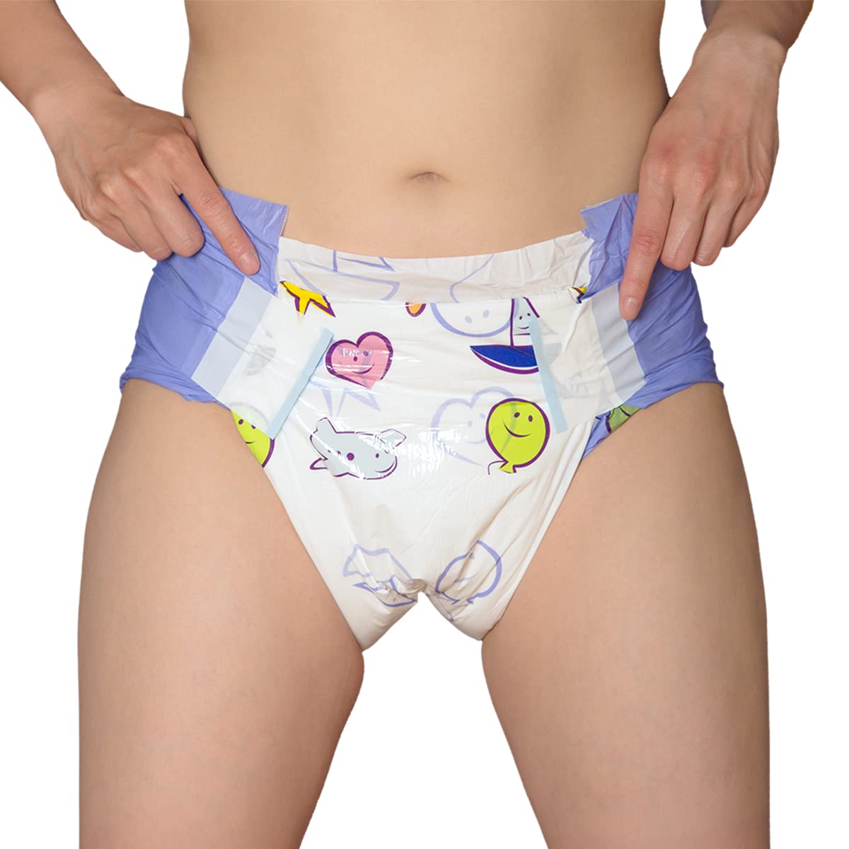 ABUniverse Cushies (Plastic Backed) Diapers (Pack of 10) (Medium)
