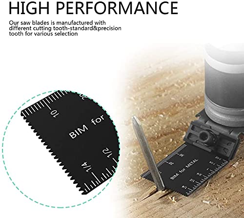 50 Pcs Oscillating Tool Blades Wood Oscillating Multitool Quick Release Saw Blades Professional Oscillating Saw Blades Fit for Dewalt, Porter Cable,Rockwell,Makita,Black & Decker,Bosch Craftsman