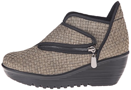 Bernie Mev Women's Zig Zag Ankle Bootie, Bronze, 38 EU/38 EU = 7.5-8 M US