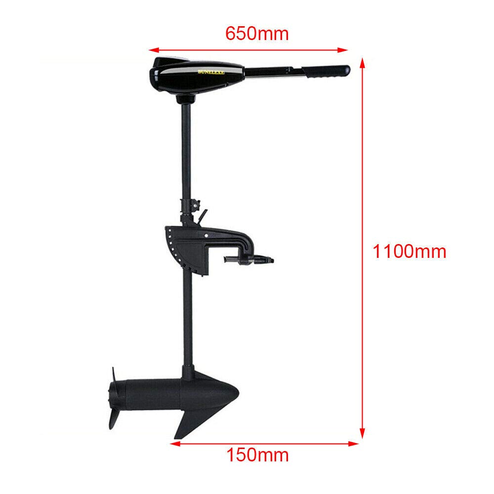 40lb Thrust Trolling Motor, 12V Electric Trolling Motor Transom Mounted Trolling Motor Outboard Motor Boat Motor (40lbs Thrust)