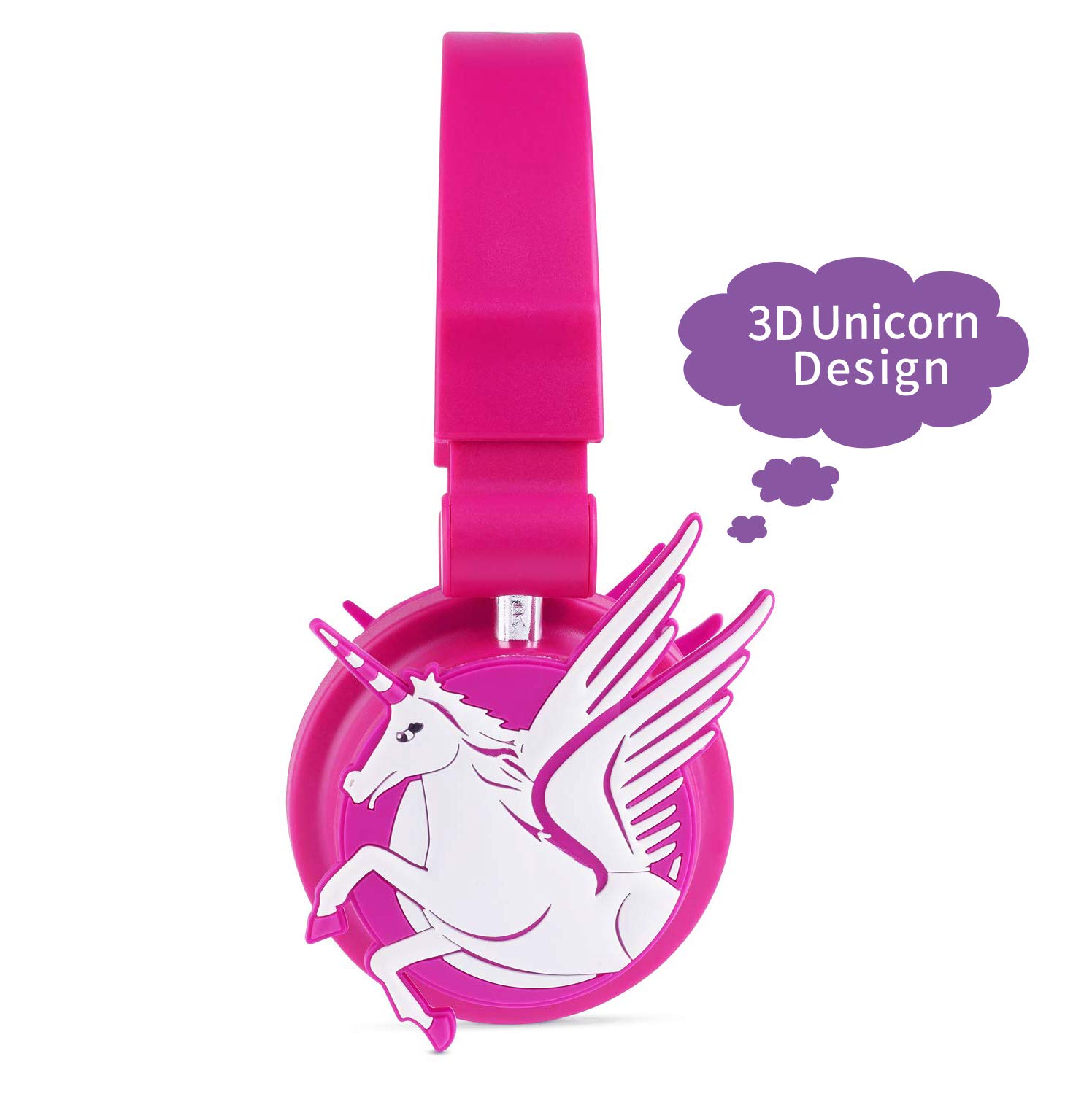 Wired Headphones for Kids/Teens/Adult, Adjustable Headband, Stereo Sound, Foldable with 3.5mm Jack for iPad Cellphones Computer MP3/4 Kindle Airplane School with Sharing Port