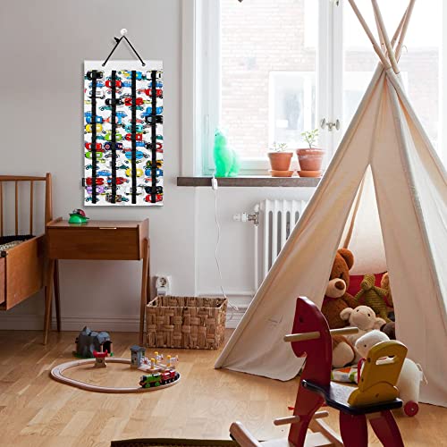 HUHYNN Display Case Compatible with 60 Hot Wheels, Hanging Organizer for Hot Wheels Matchbox Cars, Wall-Mount Display Case for Hot Wheels Fits for 60 for Hot Wheels Storage (White-60 Slots)