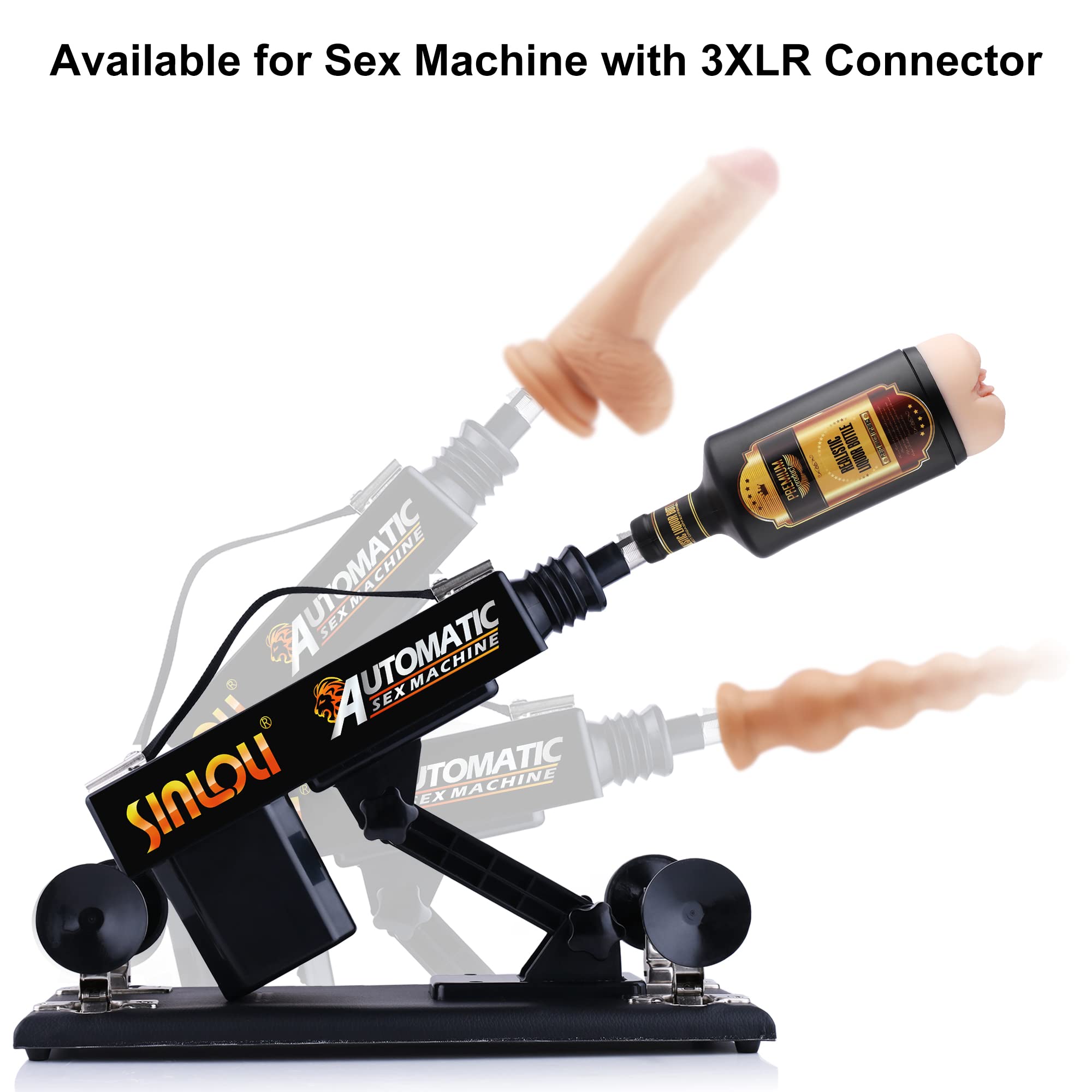 3XLR Connector Sex Machine Attachments Realistic Dildos