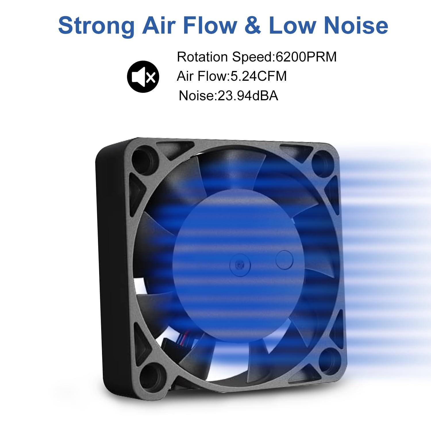 4 Pack 4010 Fans 24V, Dual Ball Bearing Low Noise Strong Air Flow Brushless Cooling Fans 40mm x 40mm x 10mm with 2Pin Connector for 3D Printer and Other Electronic Devices Replacement