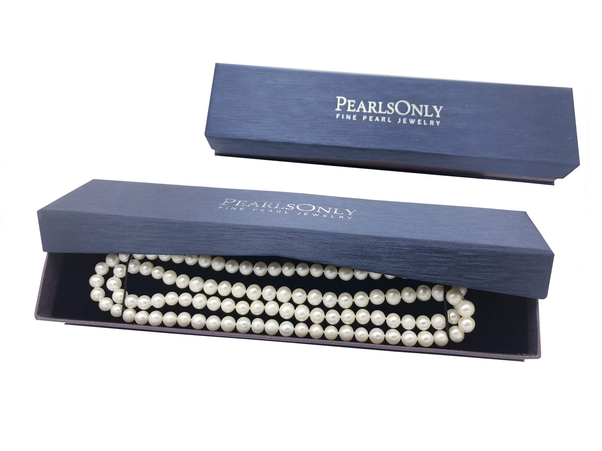 30 inches White 6-7mm AA Quality Freshwater Cultured Pearl Necklace for Women-30 in Length