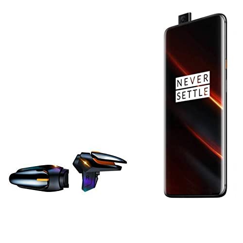 BoxWave Gaming Gear Compatible with OnePlus 7T Pro McLaren Edition - Touchscreen QuickTrigger Auto, Trigger Buttons Autofire Gaming Mobile FPS - Jet Black