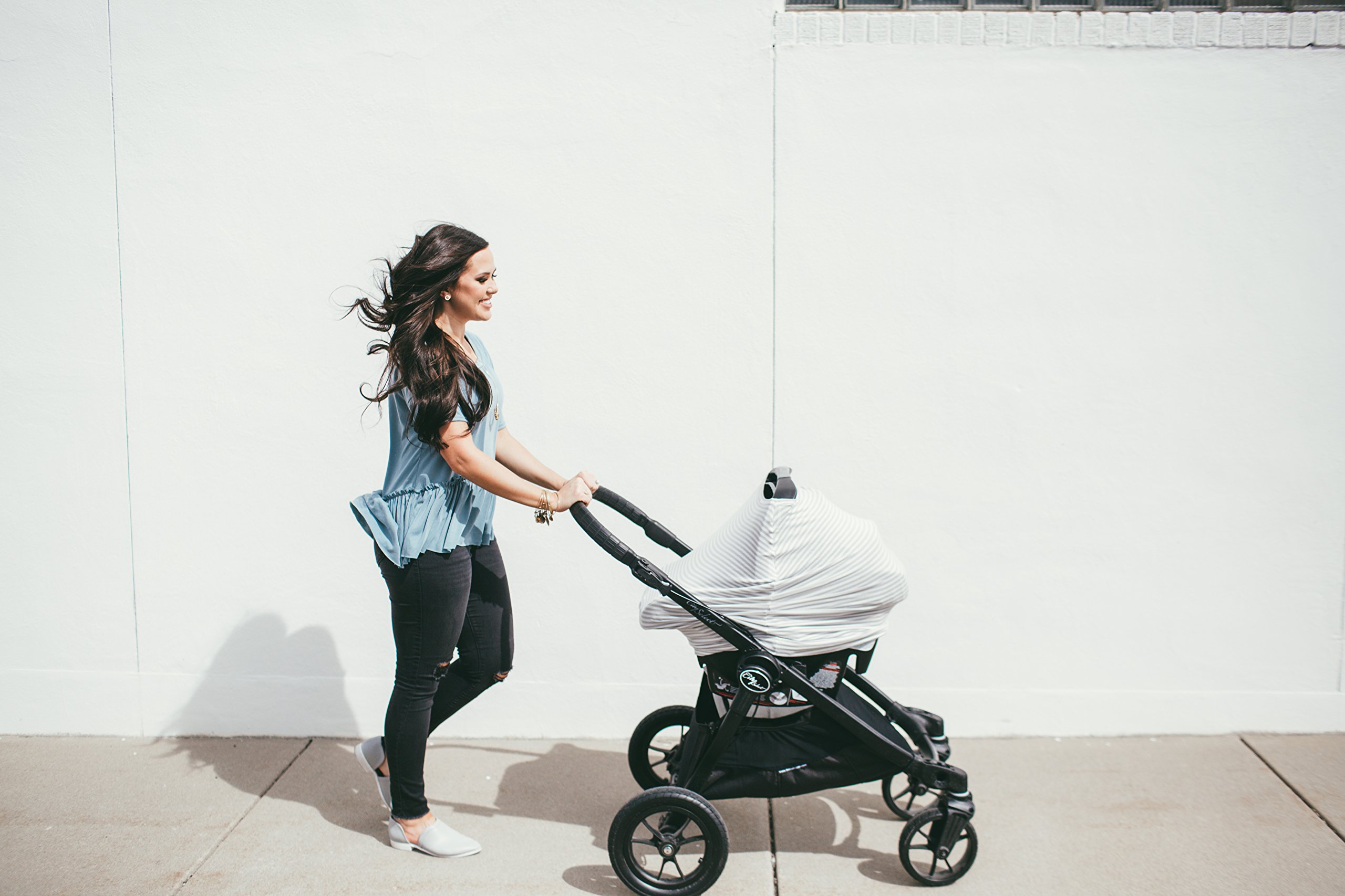 Copper Pearl Multi-Use Cover: Car Seat Covers, Nursing Cover, and Stroller Cover for Sun - Stretchy Fabric, All-Season Use, Stylish Designs, Easy Access for Moms - Everest