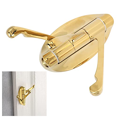 AXNOGAVH Swivel Towel Hook, Zinc Alloy Clothes Hanger with Triple Hooks for Office Bathroom Bedroom Kitchen (Gold)