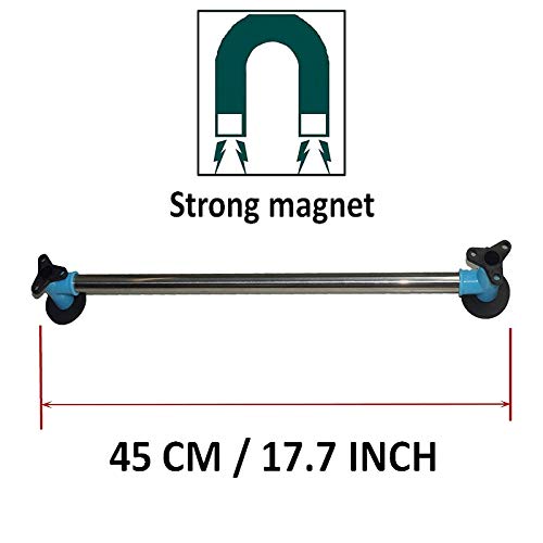 Strong Magnetic Towel Bar, Powerful Magnet Towel Holder Towel Hook Hanger β 18 INCH β Removeable Towel Rack β Great for Your Refrigerator, Kitchen Sink and Other Magnetic Surfaces
