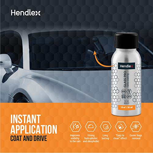 Hendlex Car Windshield Coating Nano Glass PRO and Glass Prepare Cleaner | Window Water Repel and Screen Prep Cleaner