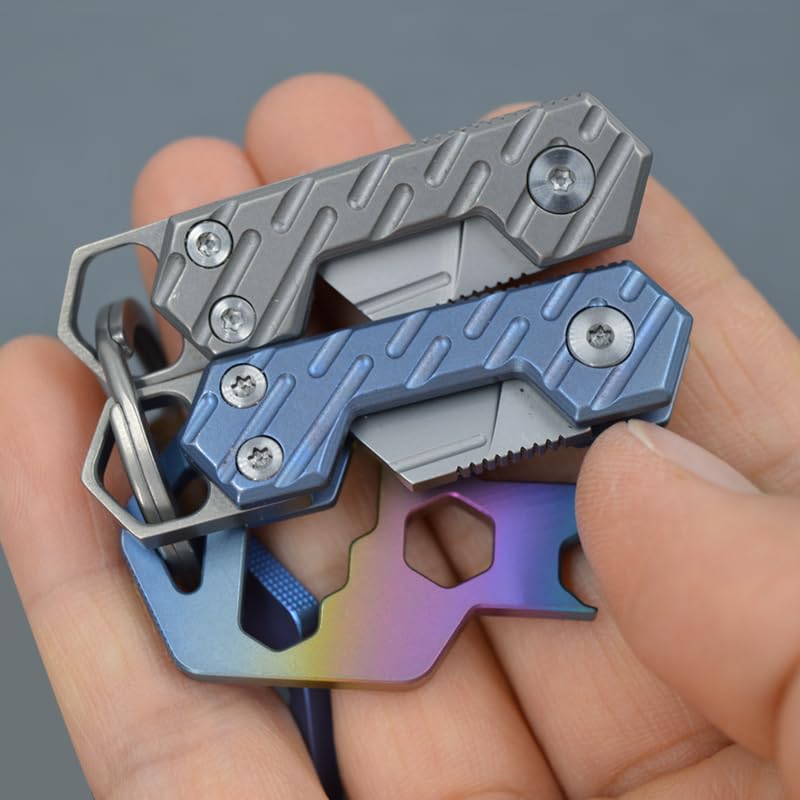 Factory Price EDC Keychain Stainless Steel Utility Mini Knife Customized Foldable Pocket Knife for Multiple Cutting Tasks