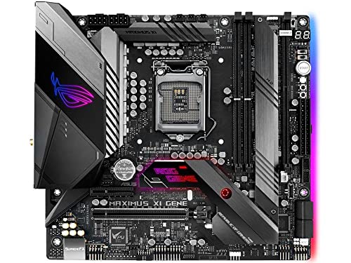 Asus ROG Maximus XI Gene Z390 Gaming Motherboard LGA1151 (Intel 8th and 9th Gen) mATX DDR4 HDMI M.2 USB 3.1 Gen2 Onboard 802.11AC WiFi