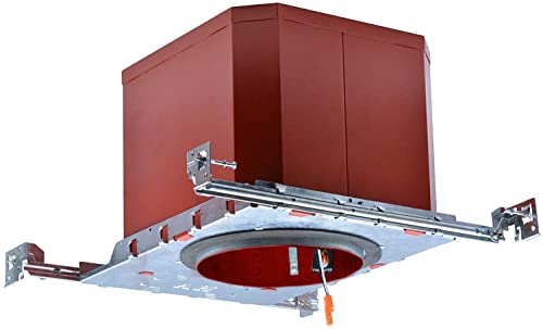 AH Lighting 6 Inch LED Fire Rated Housing New Construction Recessed Can, UL Fire Ratings Up to 2 Hours, Airtight, Insulated and Non Insulated Ceilings