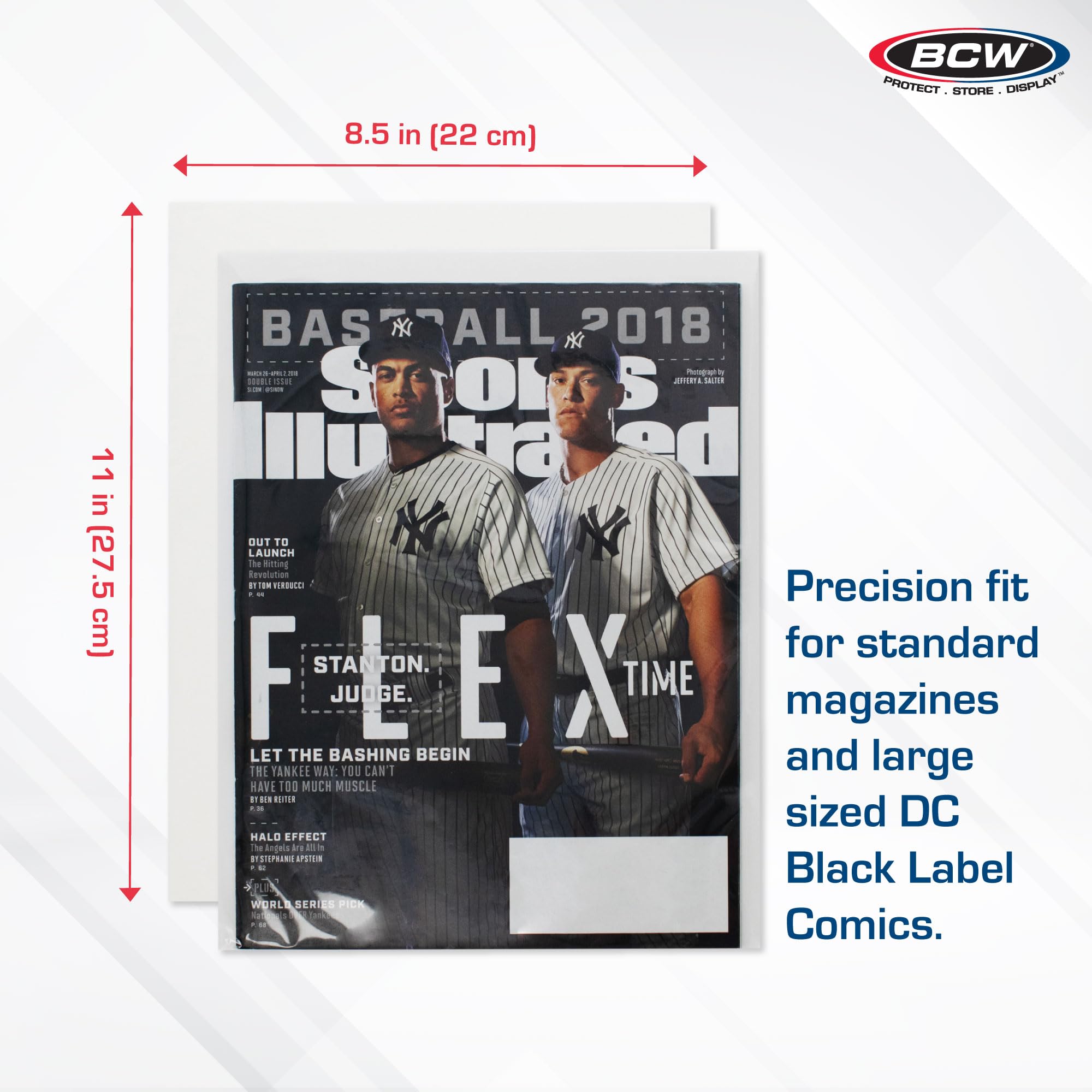 BCW Magazine Backing Boards (8.5 x 11 Inches) - 2 Pack (200 Total) | 24-Point Solid Bleached Sulfate with Calcium Carbonate Coating | Protective Sheets for Collectible Magazine Protection