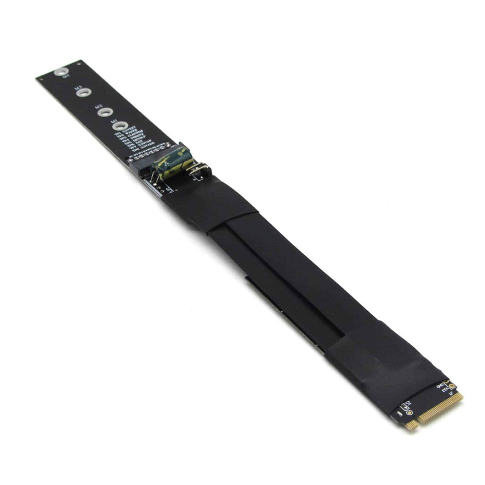 Alwong M.2 NVMe SSD Extension Cable M.2NVMe SSD Solid State Drive Extension Cable Supports PCI-E 3.0 x4 Full Speed, 20cm/(33cm Total Length)