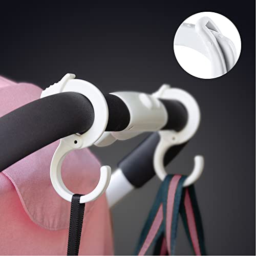 6pcs Plastic Multi-Purpose Rack Hooks S Hanging Hooks Hangers Organizer Clip Hook Table Edge Hook Cross Bar Hook Windproof Hook for Household Wardrobe Kitchen Portable Hook (White)