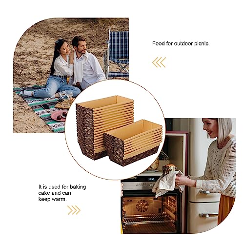 Alipis 25pcs bread tray cake stencil cake pans loaf pan bread pan baking pan Disposable Baking Mold Toast baking loft bread containers nonstick bakeware oven pan bread box Medium Paper