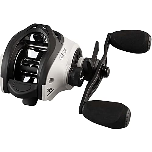 Baitcasting Fishing Reel,Compact Design Metal Body Baitcaster Reel,11LB Drag,20-Speed Magnetic Braking System,Available in 6.5:1 and 8.1:1Conventional Reel for Catfish, Musky (B: Right Hand-6.5:1)